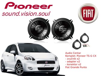Fiat GRANDE PUNTO komplet zvucnika Pioneer TS-G CX