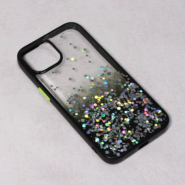 Maska(futrola) Frame Glitter za iPhone 14 6.1 crna
