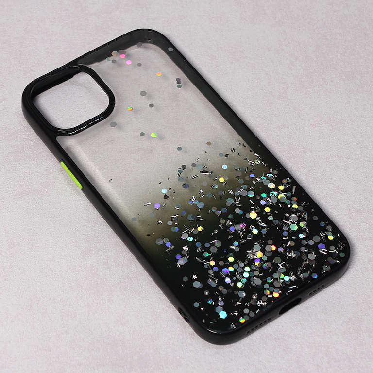 Maska(futrola) Frame Glitter za iPhone 14 6.7 Max crna