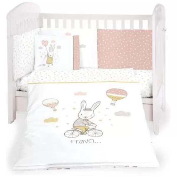 Kika boo Posteljina sa ogradicom 6 pcs 60/120 Rabbits in Love (KKB61076)