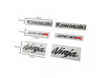 KAWASAKI ZX10R - mat sive nalepnice - 1229