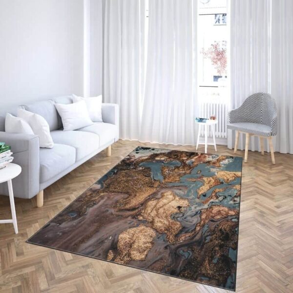 Tepih sa gumenom podlogom 120x180cm – Impresionizam, braon, TG-1031