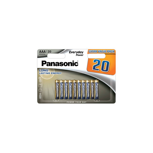 PANASONIC baterije LR03EPS/20BW-AAA Alkalne Everyday, 20kom