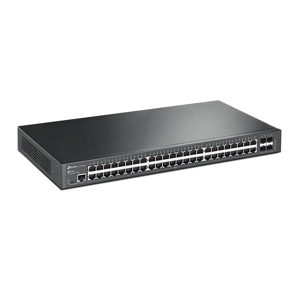 TP-Link TL-SG3452X Omada L3-lite upravljiv cloud svič 48 port 10/100/1000Mb/s + 4 x 10GbE SFP+, VLAN, SNMP, RMON, L2~L4 QoS, IGMP, ACL, port security, Zero-Touch Provisioning, Web / iOS / Android ...