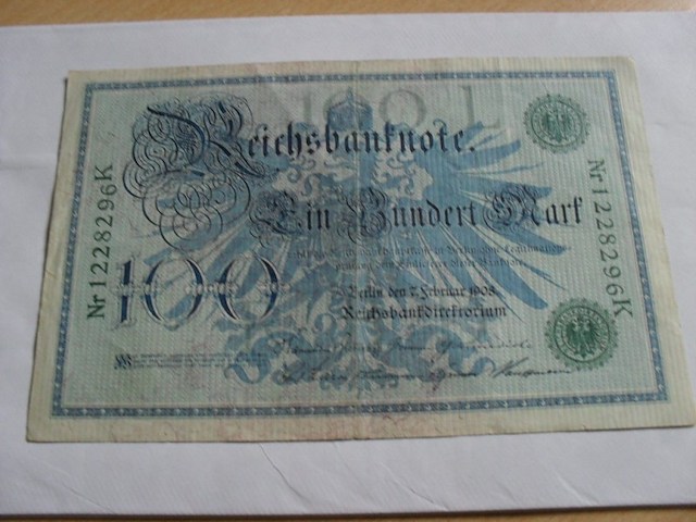 100 MARK 1908.