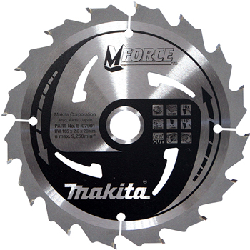 Makita list za testeru od tvrdog metala MForce sa 16 zubaca 165/20 mm B-07901