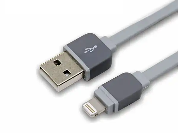 USB tamno sivi upleteni kabl, iphone duzine1.2 m 024021