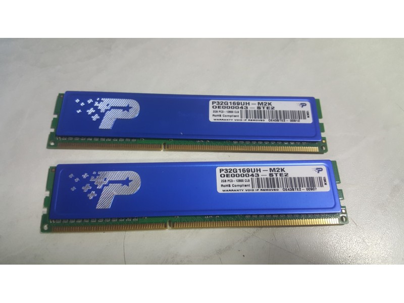 ddr3 4gb patriot 1600mhz ispravna 2x2gb