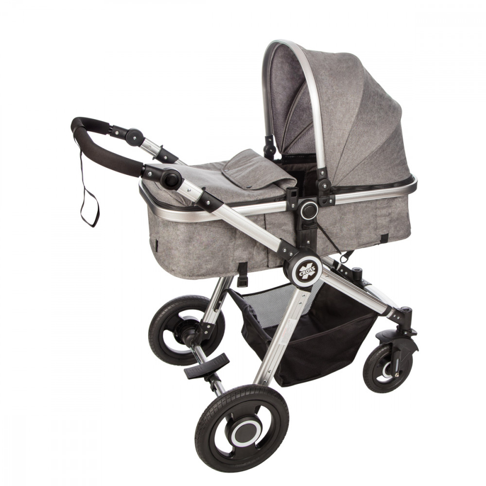 X-CROSS kolica za bebe 3 u 1 siva