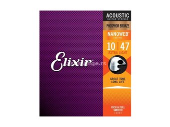 Elixir 16002 Nanoweb žice za akustičnu gitaru