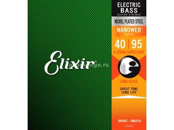 Elixir 14002 Nanoweb žice za bas gitaru 40-95