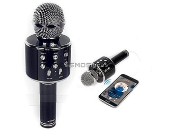 BEŽIČNI KARAOKE Mikrofon BT-USB-SD- Crni Ws-858