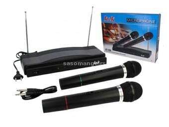Karaoke bežični mikrofoni / dva mikrofona i resiver AT-306