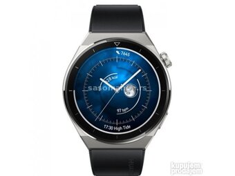 HUAWEI Watch GT 3 Pro 46mm silver-silicone strap black