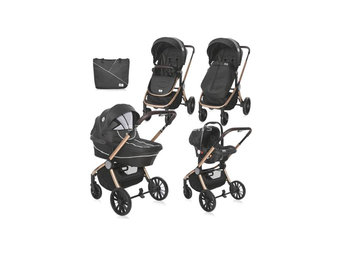 Lorelli Kolica za bebe Ramona Luxe Black 3u1 (korpa+sportsko sedište+autosedište) (2022) 10021682...