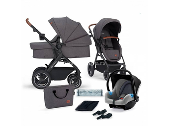 Kinderkraft Kolica za bebe Set 3u1 B-Tour Dark Grey KSBTOU00DGR3