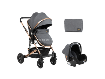 Kikka Boo Kolica za bebe set 2u1 sa autosedištem Amaia Dark Grey KKB10115- SET