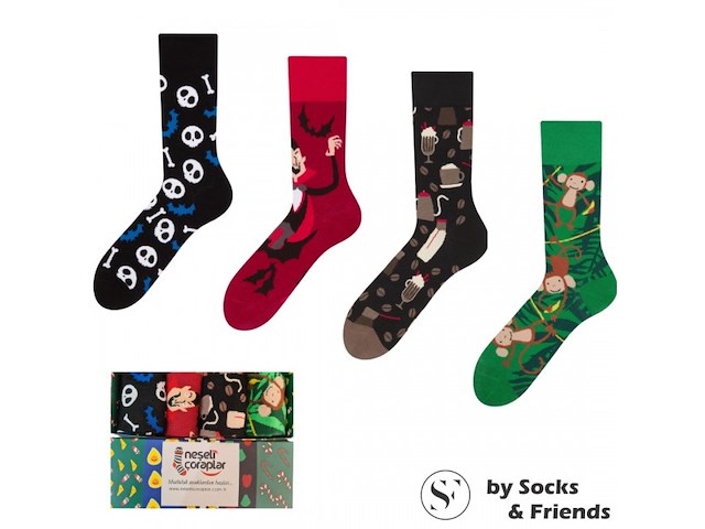 Socks &; Friends Set Čarapa 4/1 Scary and Goofy