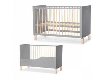 Kinderkraft Drveni krevetac za bebe Nico Wooden Grey KKHNICOGRY000N