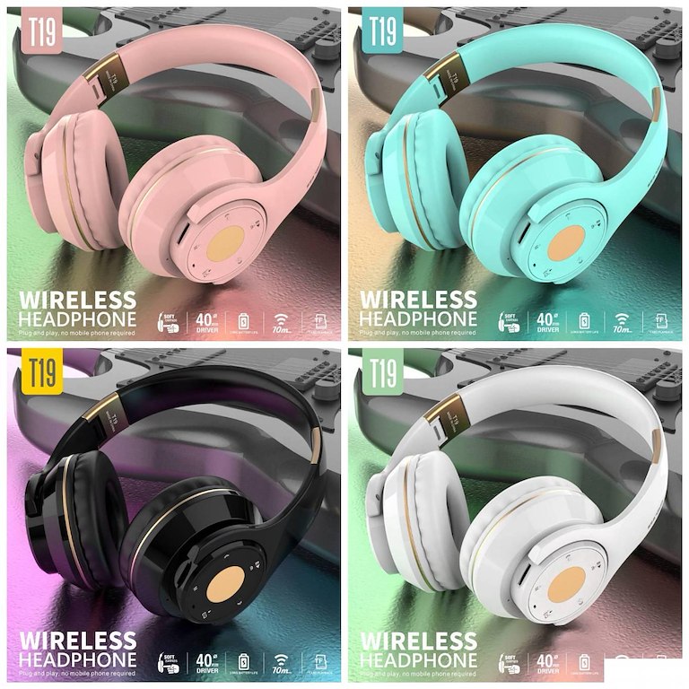 Sklopive bežične slušalice u više boja T19 – Sklopive bežične slušalice u više boja T19