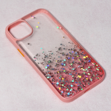 Futrola Frame Glitter za iPhone 14 6.7 Max roze