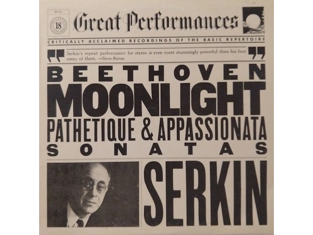 Beethoven : Serkin – Moonlight Pathetique &; Appassion