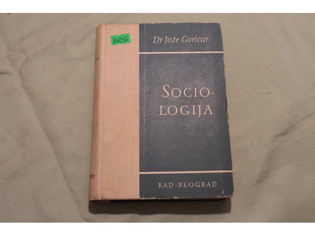 Sociologija, dr Jože Goričar