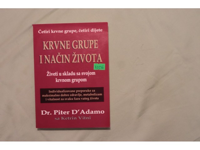 Krvne grupe i način života, dr Piter D`Adamo