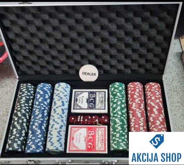 Čipovi za poker 300 kom – sa dva špila karata i koferom – Čipovi za poker 300 kom – sa dva špila karata i koferom