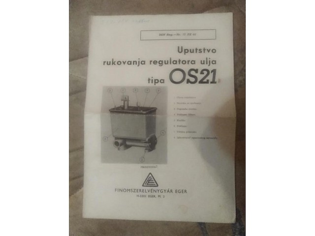 Uputstvo za regulator ulja