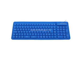 Esperanza Standardna silikonska tastatura za računar USB/OTG Blue EK126B