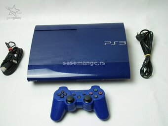 PS3 SuperSlim / Limited Edition Blue / 500gb / 40 Igre / TOP