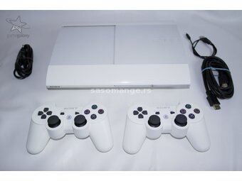 PS3 SuperSlim / Limited Edition White / 500gb / 40 Igre /
