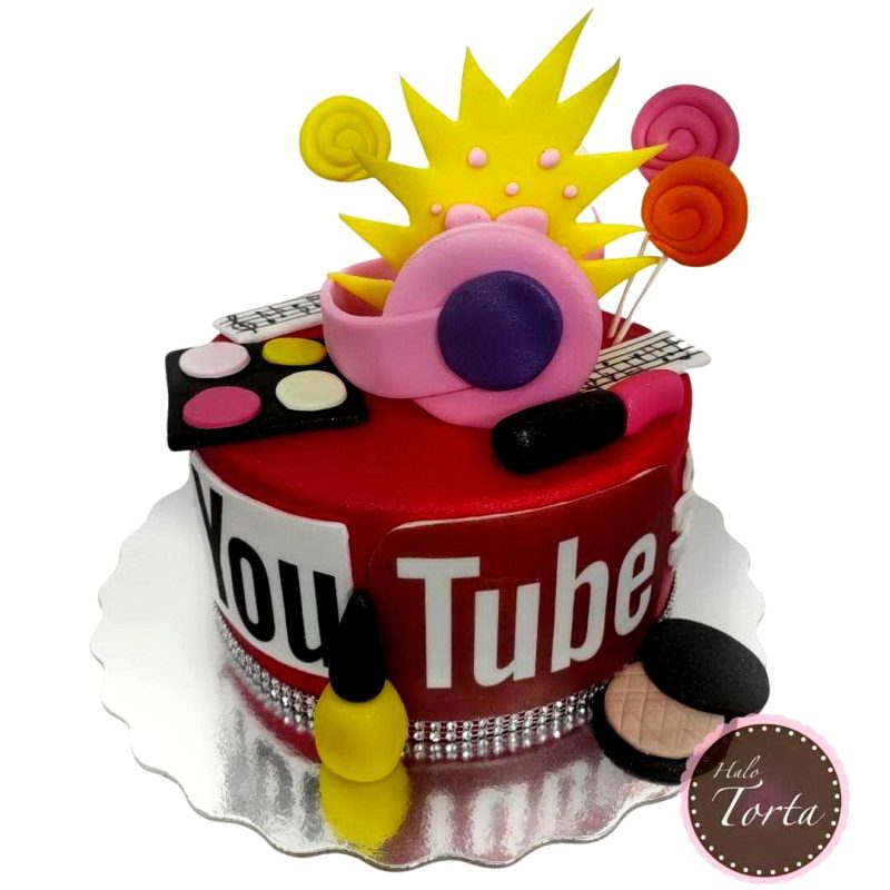 Mala YouTube torta sa šminkom