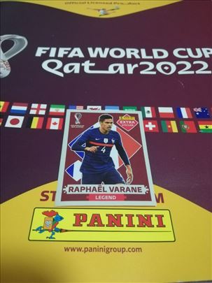 Raphael Varane Extra PANINI STICKER FWC 2022