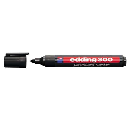 Marker permanent 300 1,5-3mm, zaobljeni crna Edding