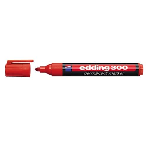 Marker permanent 300 1,5-3mm, zaobljeni crvena Edding