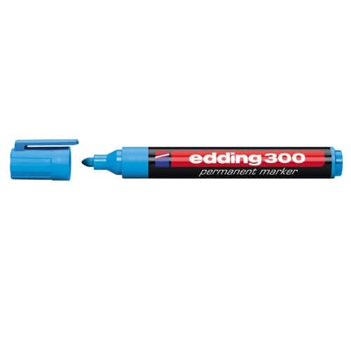 Marker permanent 300 1,5-3mm, zaobljeni svetlo plava Edding