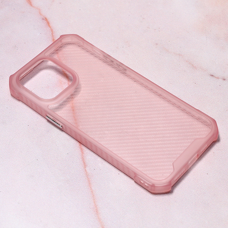 Maska(futrola) Carbon Crystal za iPhone 14 Pro Max 6.7 pink