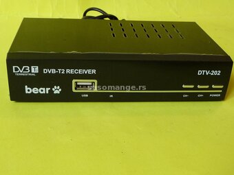 BEAR DVB T2 Risiver za tv preko antena