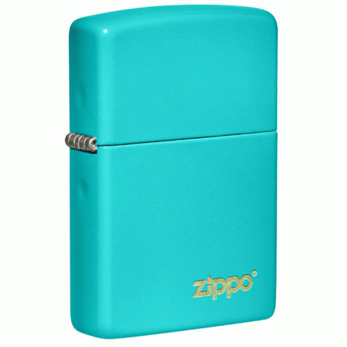 Zippo Upaljač Flat Turquoise Zippo Logo