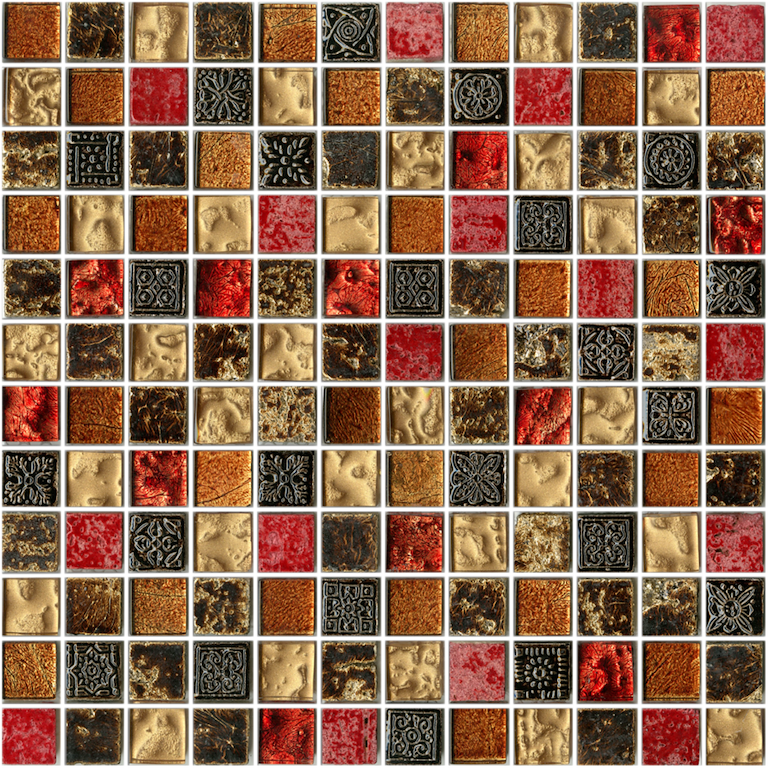 30×30 Mozaik MIX RED