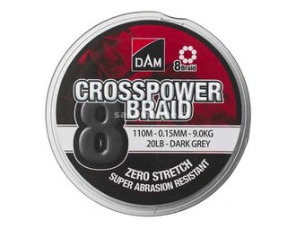 Struna DAM Crosspower 8-Braid Dark Grey150m