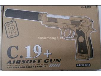 Airsoft pistolj na kuglice c.19+ - Pistolj na metkice