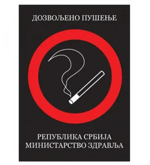 OCTOPUS Nalepnica Dozvoljeno pušenje A4 3/1 UNL-1853 crna