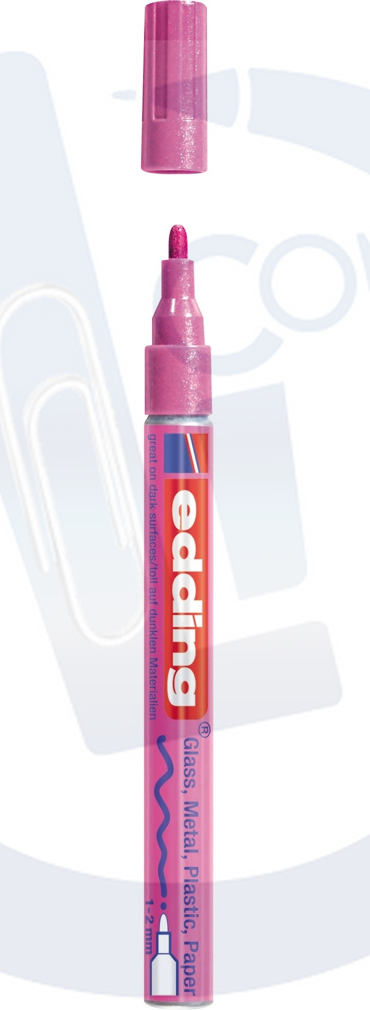 Paint marker E-751 1-2mm Edding metallic roze