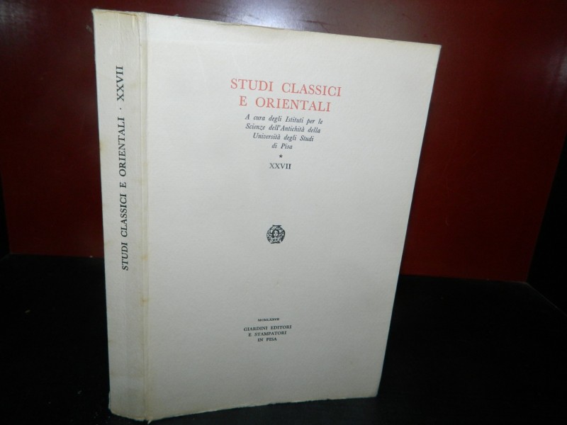 Klasične i orijentalne studije XXVII NA ITALIJANSKOM