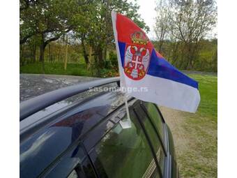 Zastava Srbije za auto automobil brod 43x30 cm SRBIJA camac