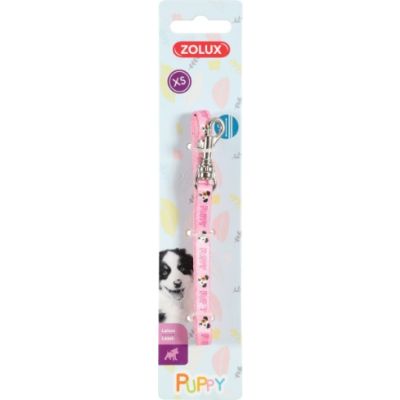 466736ROS Zolux Puppy Mascotte Povodac 8mm/1,2m Roze