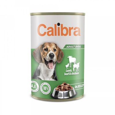 Calibra Dog Premium Konzerva Jagnjetina, Govedina & Piletina u Želeu 1240g